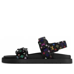 LOUIS VUITTON LOUIS VUITTON X Takashi Murakami Sunset Sandals Black/multi-color