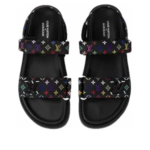 LOUIS VUITTON X Takashi Murakami Sunset Sandals - Black/multi-color