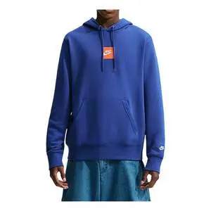 Nike Club French Terry Hoodie - Deep Royal Blue/white