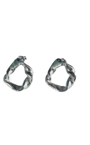 MITSYMAY JEWELLERY Twists & Tangled Small Hoops - Silver