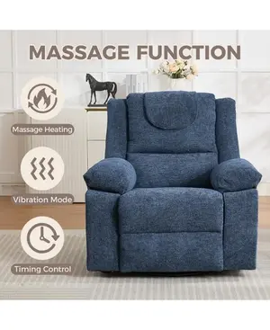 HOMFAN Oversized Massage Rocker Recliner For Adults