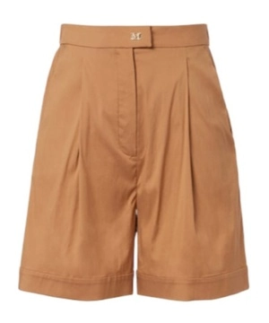 Max Mara Cotton-blend Bermuda Shorts - Brown