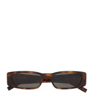 Saint Laurent Acetate Sl 942 Rectangle Sunglasses - Brown