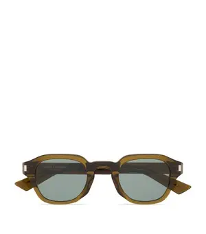 Saint Laurent Acetate Sl 946 Rounded Square Sunglasses - Green