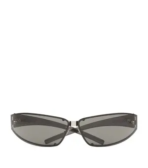 Saint Laurent Metal Sl 963 Wraparound Sunglasses