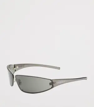 Saint Laurent Metal Sl 963 Wraparound Sunglasses
