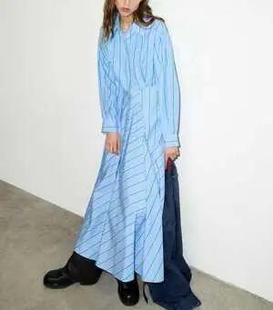 Max & Co. Cotton Stripe Shirt Dress