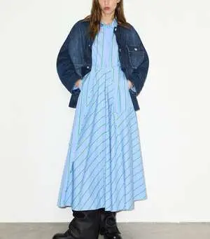 Max & Co. Cotton Stripe Shirt Dress