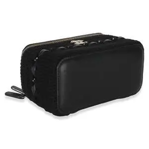 Chanel Quilted Lambskin Crochet Vanity Case With Chain