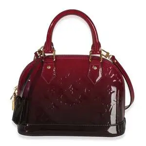 LOUIS VUITTON Alma Bb Top Handle Bag In Patent Leather - Black