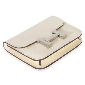 Hermès Nata Epsom Constance Slim Wallet Phw - White