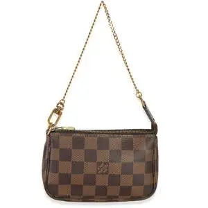 LOUIS VUITTON Damier Ebene Canvas Pochette Accessoires - Brown