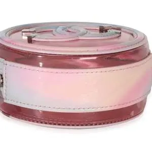 Chanel Multicolor Pvc Lambskin Filigree Round Clutch With Chain