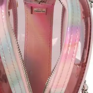 Chanel Multicolor Pvc Lambskin Filigree Round Clutch With Chain