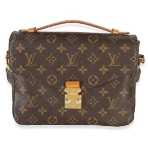 LOUIS VUITTON Monogram Canvas Pochette Metis Shoulder Bag - Brown