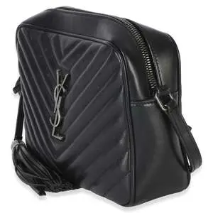 Saint Laurent Matelassé Calfskin Lou Camera Bag - Black