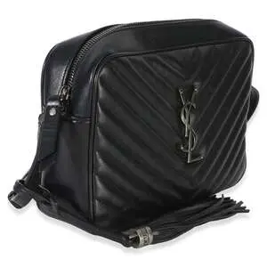 Saint Laurent Matelassé Calfskin Lou Camera Bag - Black