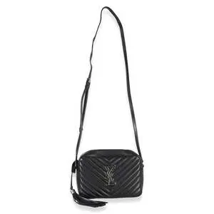 Saint Laurent Matelassé Calfskin Lou Camera Bag - Black