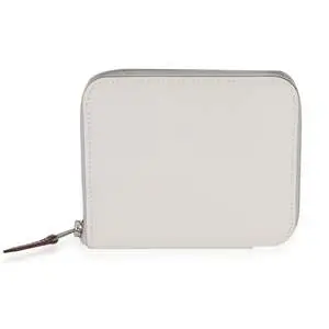 Hermès Gris Pale Ruby Epsom Azap Silk In Compact Wallet Phw