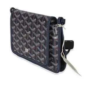 Goyard Navy Goyardine Canvas Plumet Wallet - Blue