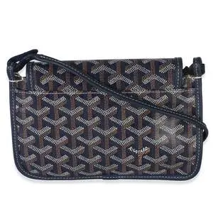 Goyard Navy Goyardine Canvas Plumet Wallet - Blue