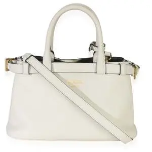 Prada Nappa Leather Belt Shoulder Bag - White