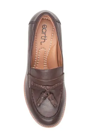 Earth Elinna Tassel Loafer - Dark Brown