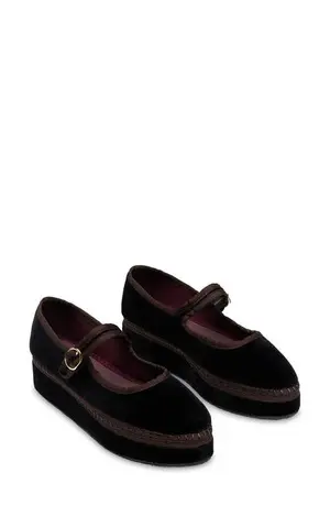 FLABELUS Double Sethe Platform Mary Jane Flat