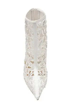 Betsey Johnson Embellished Floral Bootie