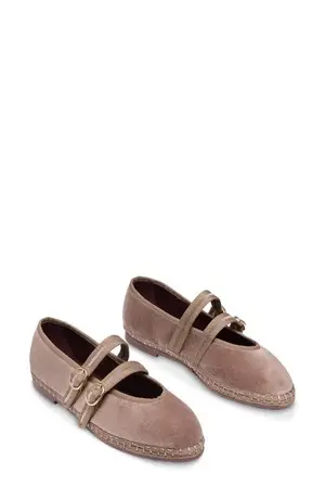 FLABELUS Claire Linfa Mary Jane Flat - Brown