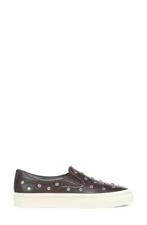 Vince Blair Stud Slip-on Sneaker - Dark Ganache