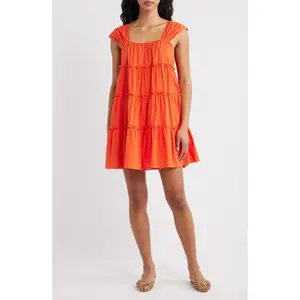 FRNCH Nicandro Tiered Cotton Minidress