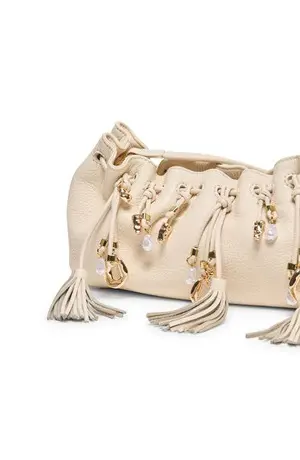 Dolce Vita Tori Leather Shoulder Bag - Cream