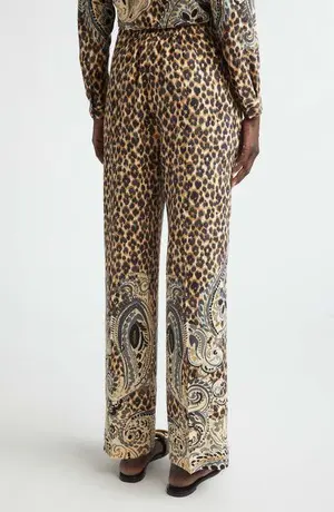 Etro Straight Leg Silk Pants
