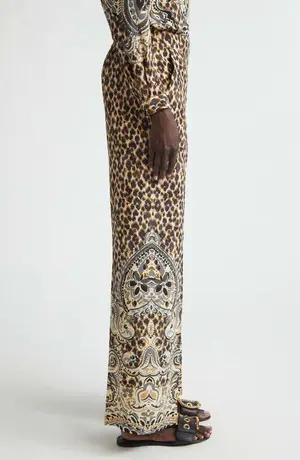 Etro Straight Leg Silk Pants