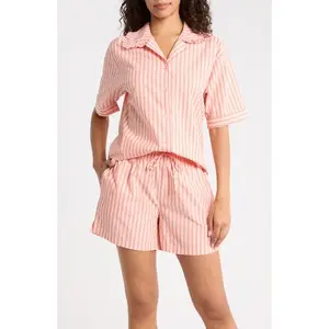 PAPINELLE Stripe Cotton Poplin Pajamas - Butterscotch