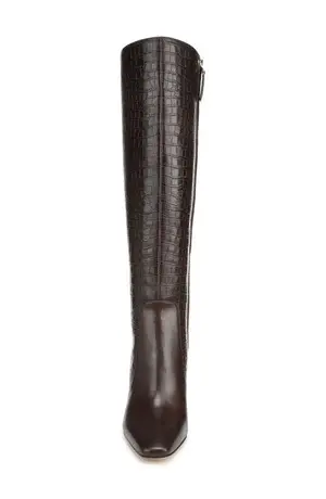 FAVORITE DAUGHTER Hadley Croc Embossed Leather Knee High Boot