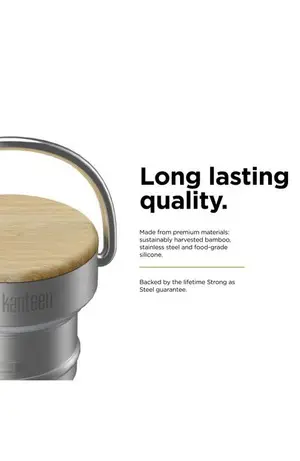 KLEAN KANTEEN 12oz Classic Insulated Water Bottlereflect With Wooden Cap