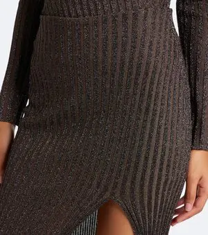 Missoni Striped Lamé Midi Skirt