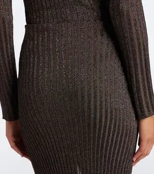 Missoni Striped Lamé Midi Skirt