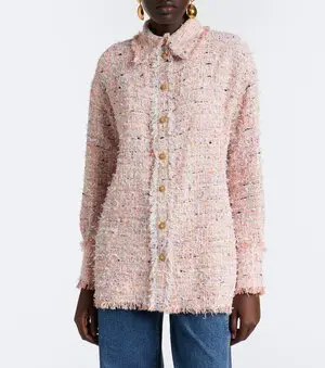 Balmain Tweed Overshirt - Multicoloured