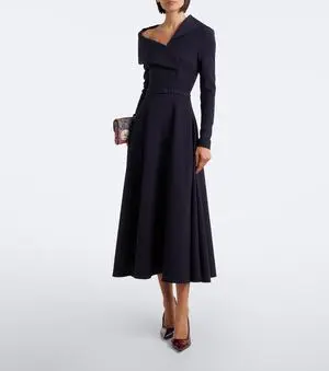 Safiyaa Asymmetric Crepe Cocktail Dress