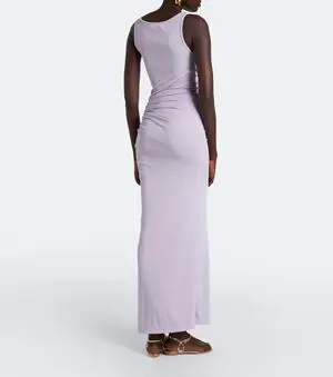 Christopher Esber Spiral Beach Glass Ribbed-knit Jersey Maxi Skirt