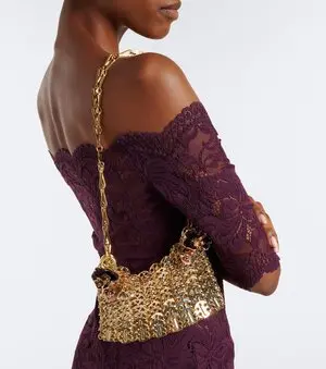 Rabanne 1969 Embellished Shoulder Bag - Gold