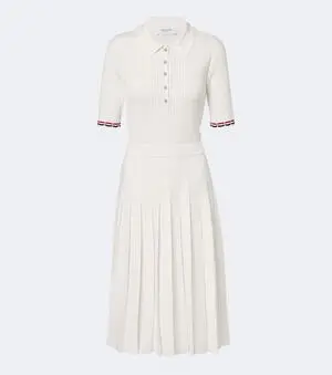 Thom Browne Ribbed-knit Cotton Polo Dress