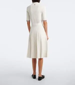 Thom Browne Ribbed-knit Cotton Polo Dress