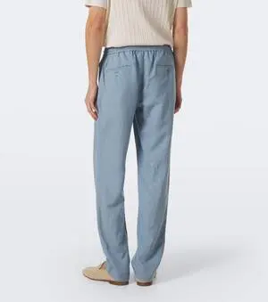 Ralph Lauren Purple Label Silk And Linen Straight Leg Pants