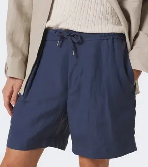 Ralph Lauren Purple Label Silk And Linen Shorts