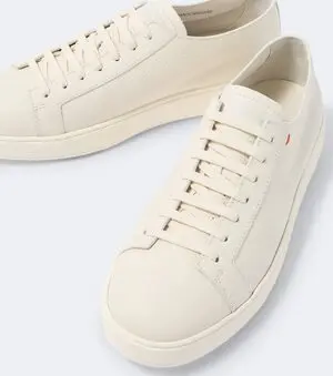 Santoni Leather Lace-up Sneakers