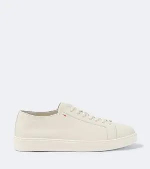 Santoni Leather Lace-up Sneakers